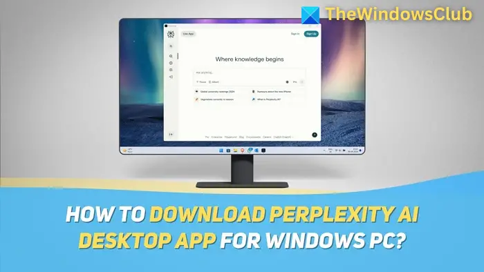 ¿Cómo descargar la aplicación de escritorio Perplexity AI para PC con ...