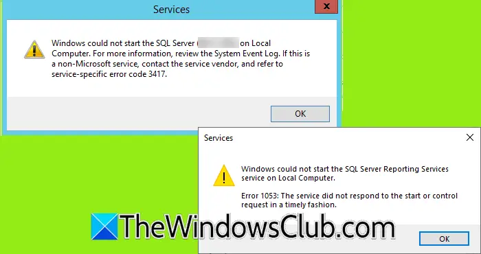 Windows no ha podido iniciar SQL Server en el ordenador local