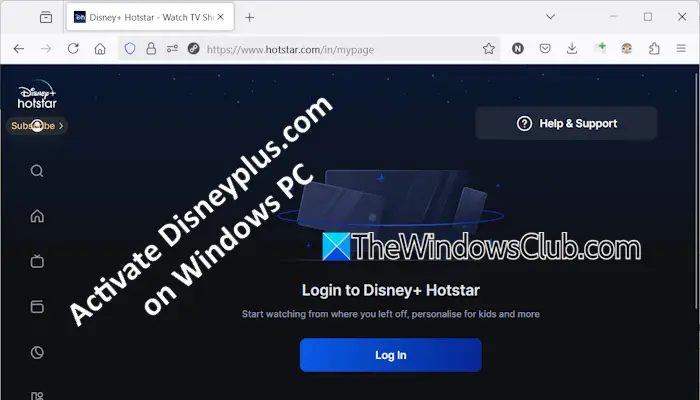 Cómo iniciar la activación de Disneyplus.com mediante el inicio de ...