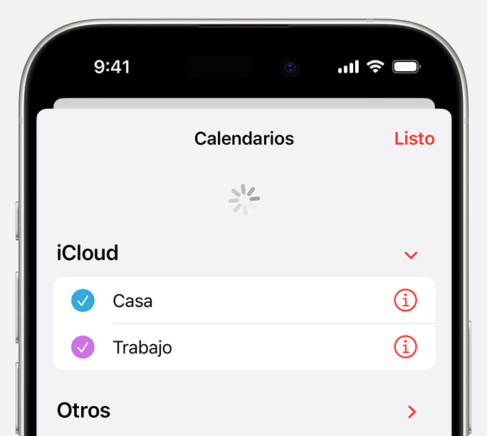 iCloud para Windows no muestra calendarios y contactos